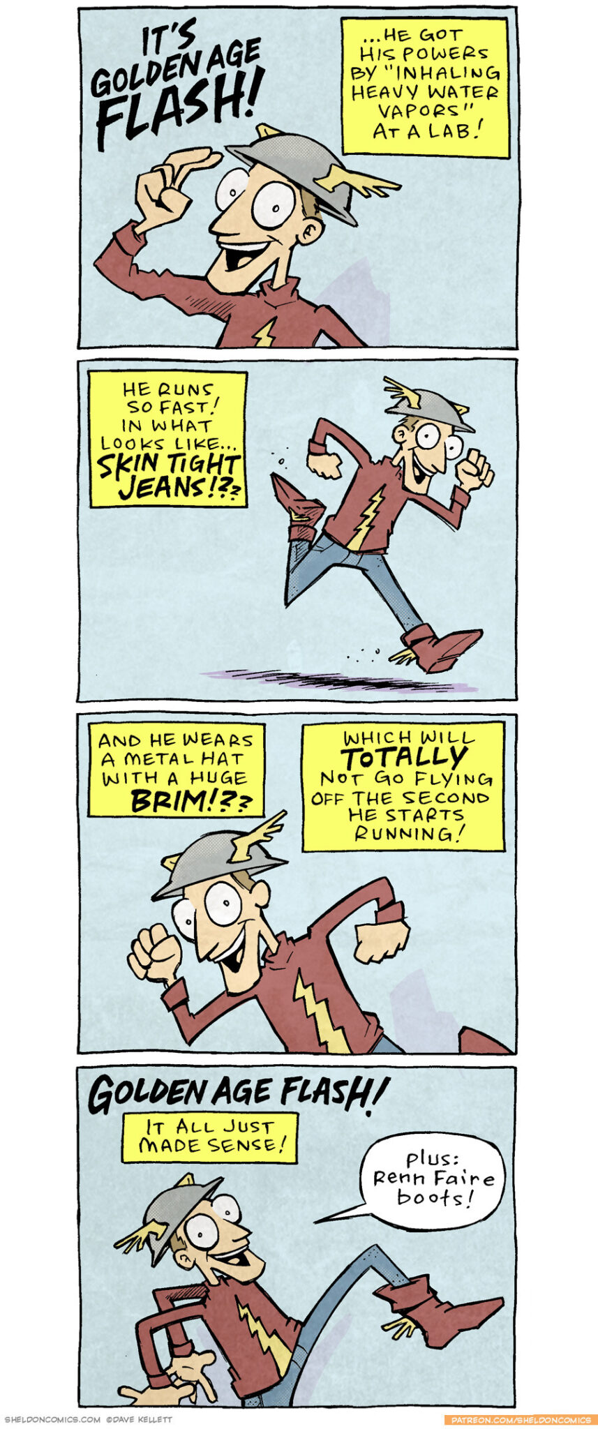 Golden Age Flash - Sheldon® Comic Strip