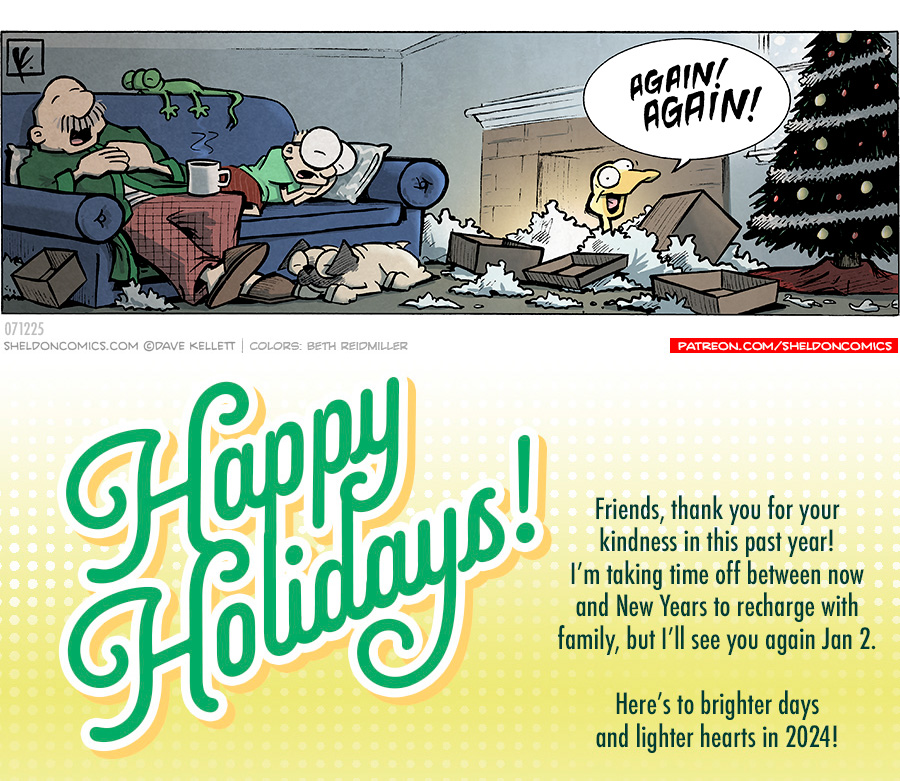 Holiday Re-Run: Again! Again! - Sheldon® Comic Strip