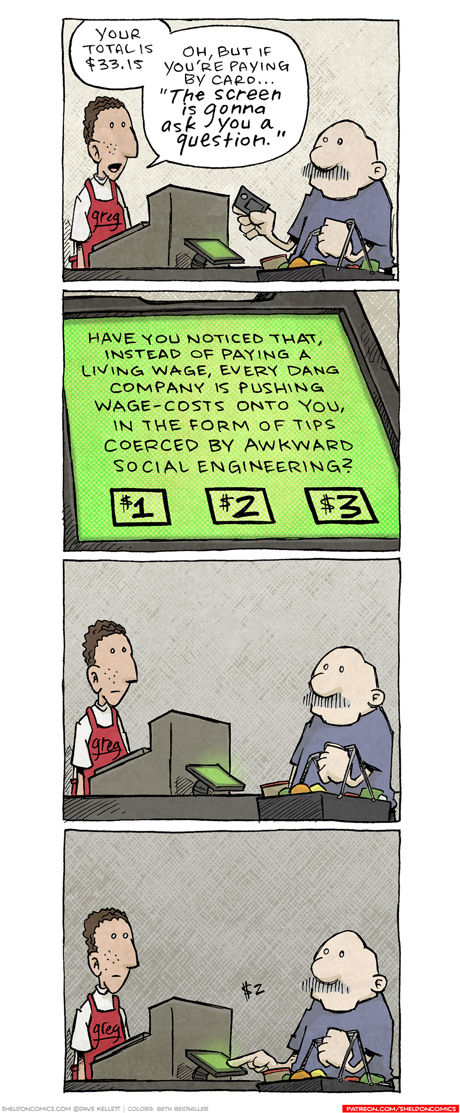 Tipping - Sheldon® Comic Strip