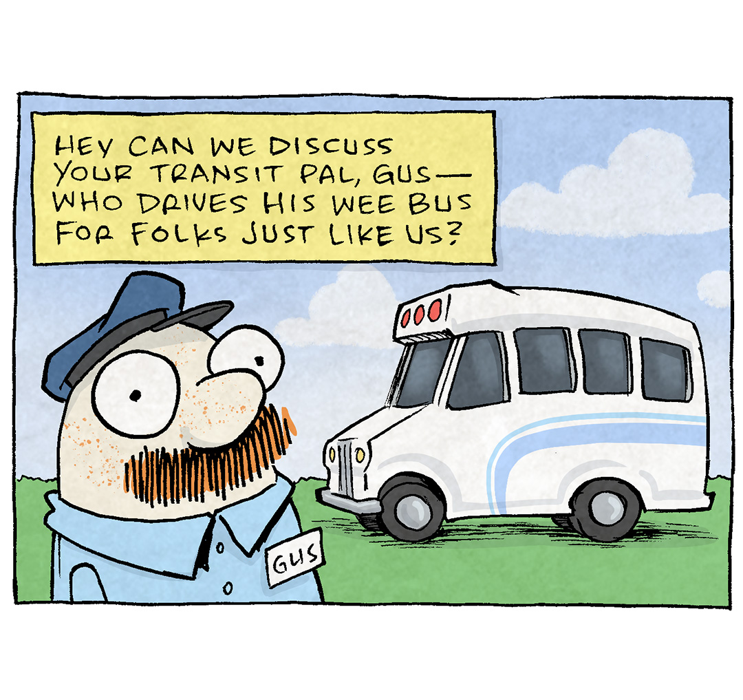 Transit Pal Gus - Sheldon® Comic Strip