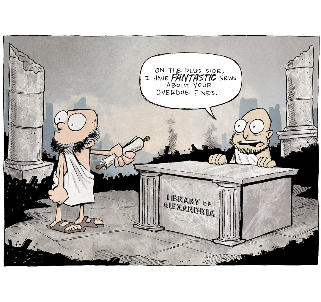 Overdue Fines - Sheldon® Comic Strip