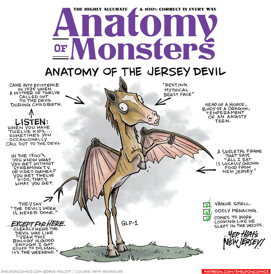 Anatomy of The Jersey Devil - Sheldon® Comic Strip