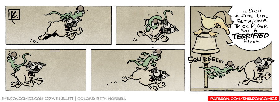 Pug Rodeo.. - Sheldon® Comic Strip