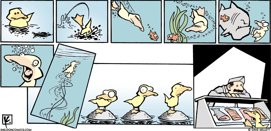 What happens when Arthur goes fishing? - Sheldon® Comic Strip