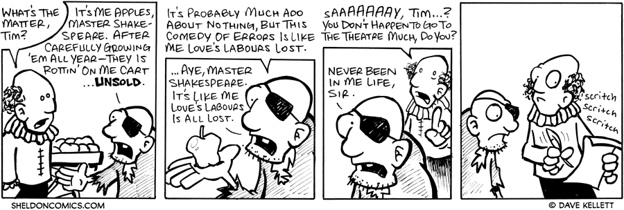 Shakespeare was influenced by... - Sheldon® Comic Strip