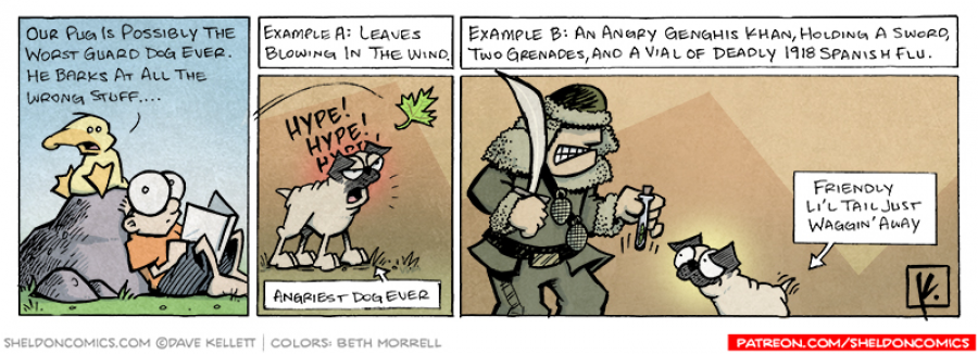 Who's the best guard dog ever? - Sheldon® Comic Strip