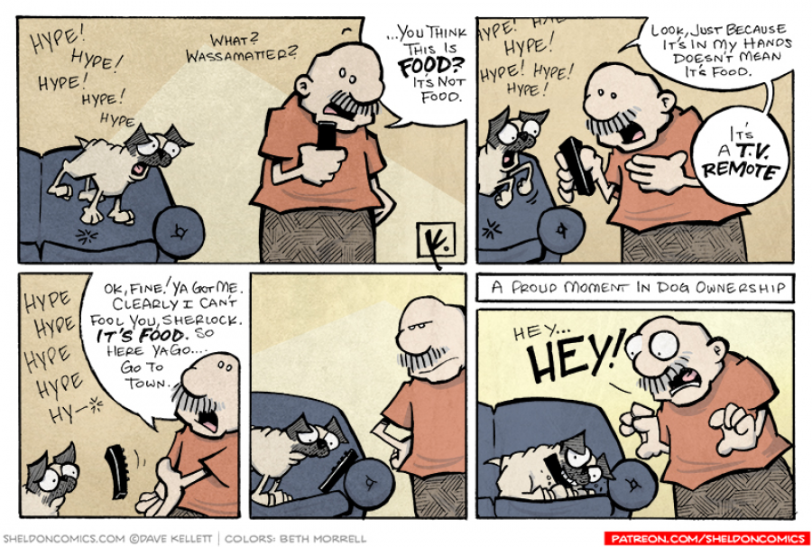 What does Oso think is food? - Sheldon® Comic Strip