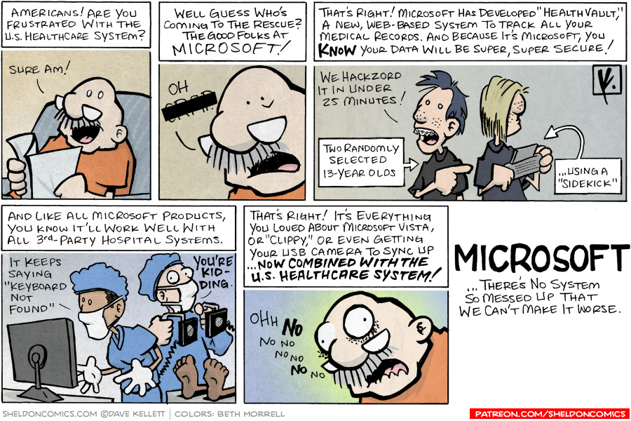 Is Microsoft coming to the rescue? - Sheldon® Comic Strip