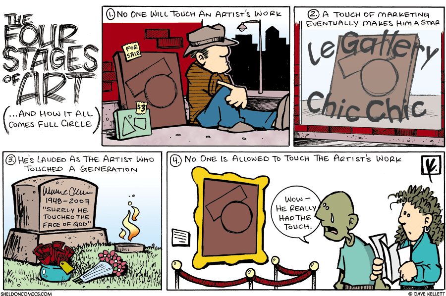 What are the four stages of art? - Sheldon® Comic Strip