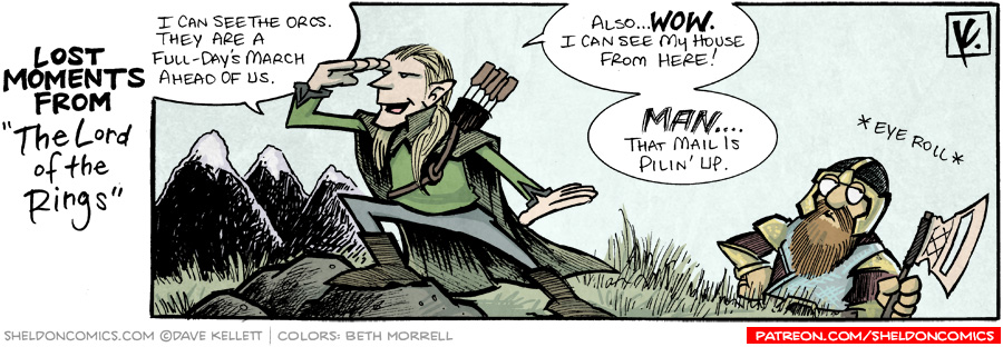 What can the elf guy from "The Lord of the Rings" see? - Sheldon® Comic ...