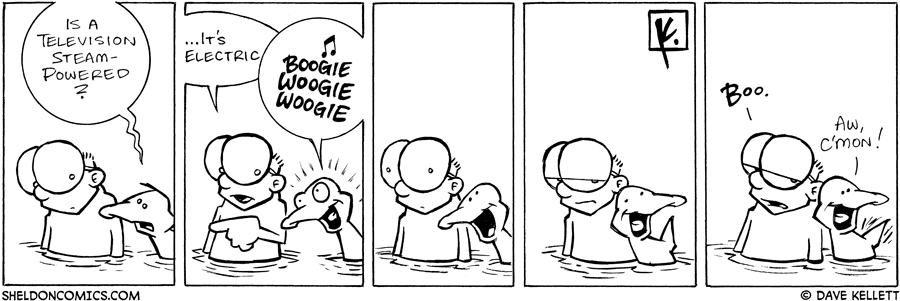 Is a television steam-powered? - Sheldon® Comic Strip