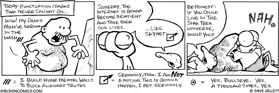 What are some punctuation marks that never caught on? - Sheldon® Comic ...