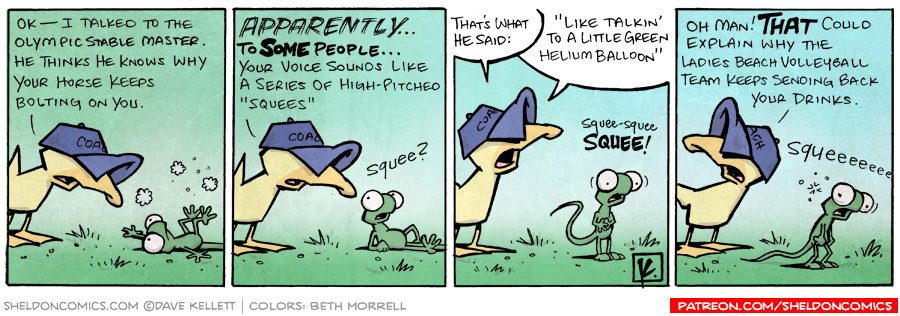 Why does Flaco's horse keep bolting on him? - Sheldon® Comic Strip