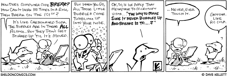 How does Computer code break? - Sheldon® Comic Strip