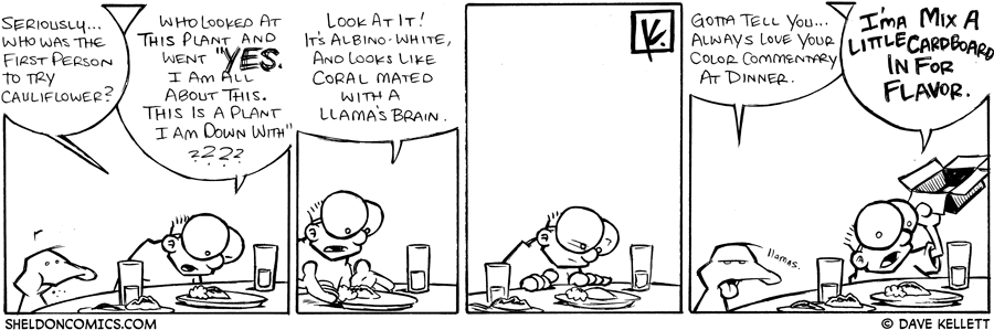 Does Sheldon like cauliflower? - Sheldon® Comic Strip