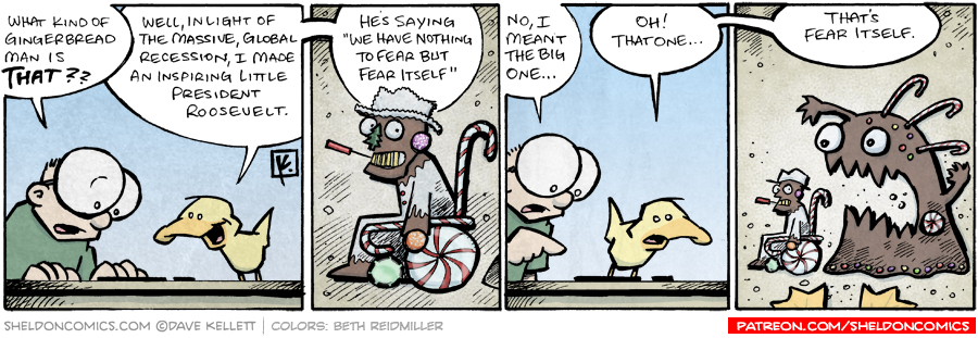What kind of Gingerbread man is that? - Sheldon® Comic Strip