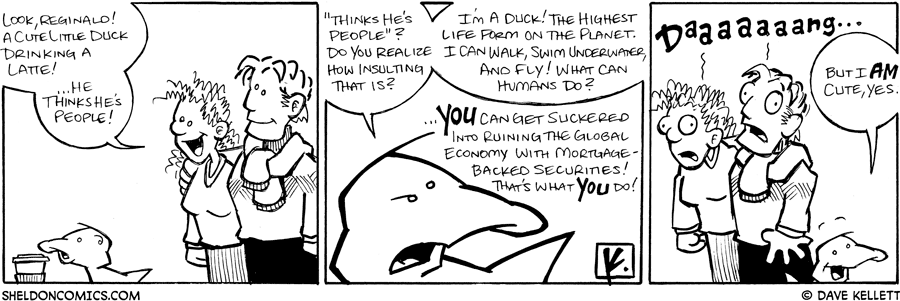 What is that duck thinking? - Sheldon® Comic Strip