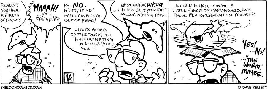 So you have a phobia of ducks? - Sheldon® Comic Strip