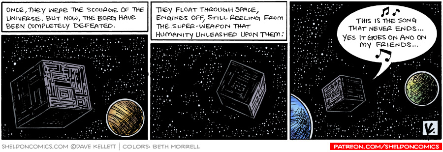 How was the Borg completely defeated? - Sheldon® Comic Strip