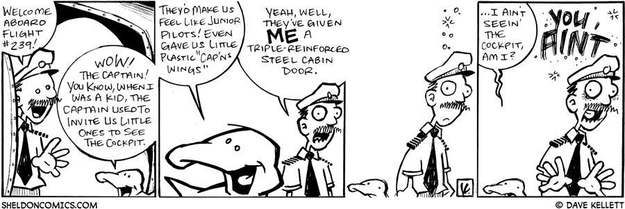 What are the perks of flying? - Sheldon® Comic Strip