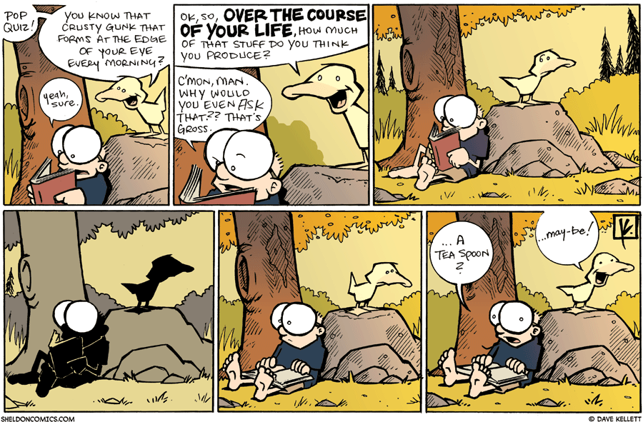 What does Arthur quiz Sheldon on? - Sheldon® Comic Strip