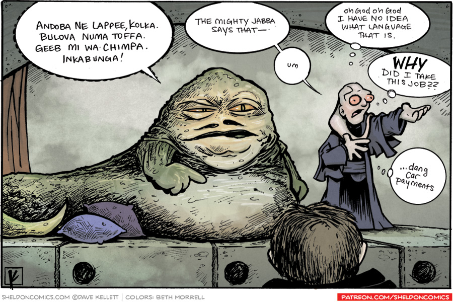 The mighty Jabba says that... - Sheldon® Comic Strip