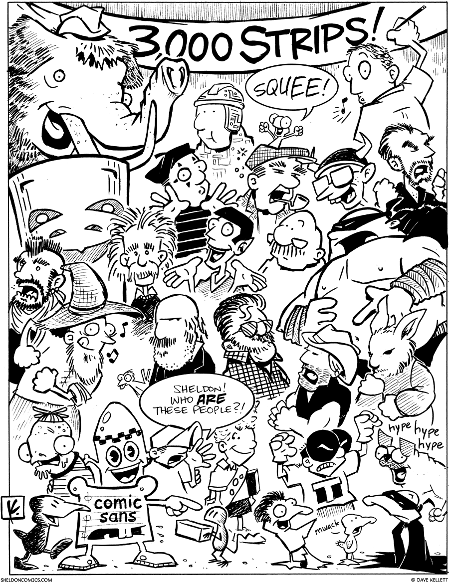 It's the 3,000th strip of Sheldon! - Sheldon® Comic Strip