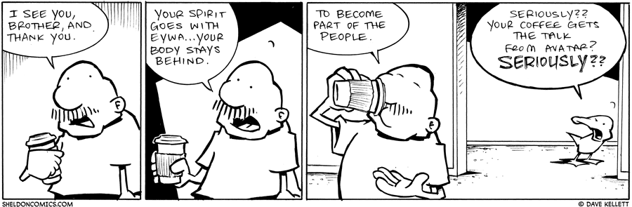 What does Gramps say to his coffee? - Sheldon® Comic Strip