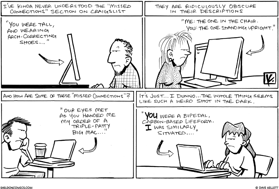 What is missed connections? - Sheldon® Comic Strip