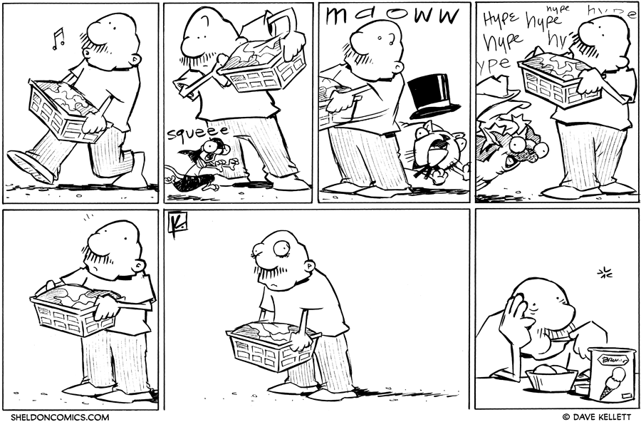 What happens to Gramp when he's putting laundry away? - Sheldon® Comic ...