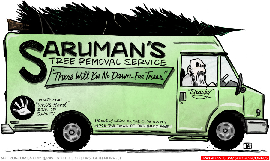 Who's tree service is this? - Sheldon® Comic Strip