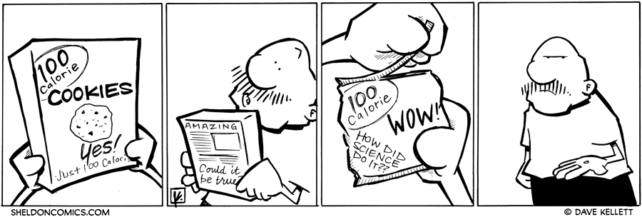 100 calorie cookies? - Sheldon® Comic Strip