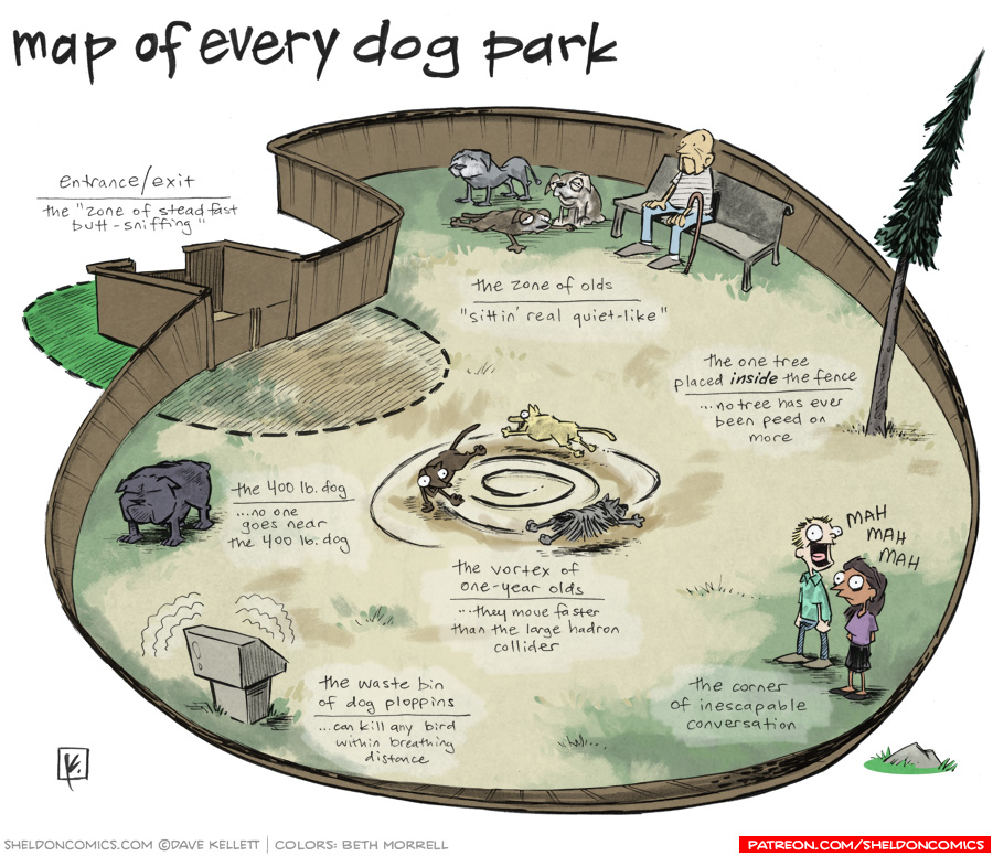 What would a map of a dog park look like? - Sheldon® Comic Strip