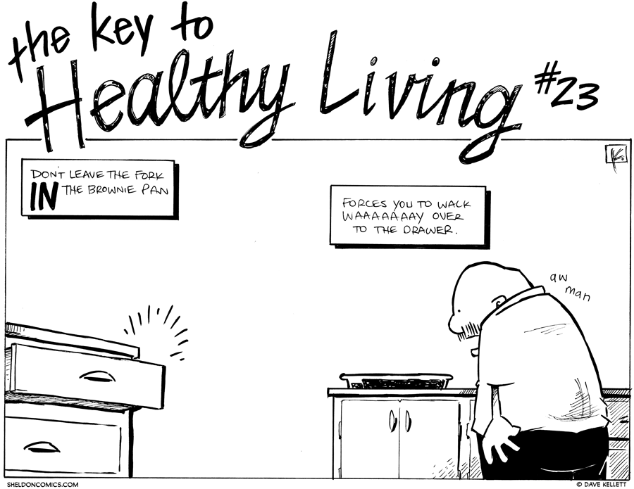 What is the key to healthy living? - Sheldon® Comic Strip