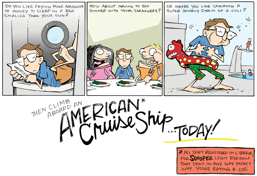 Climb aboard a CRUISE! - Sheldon® Comic Strip