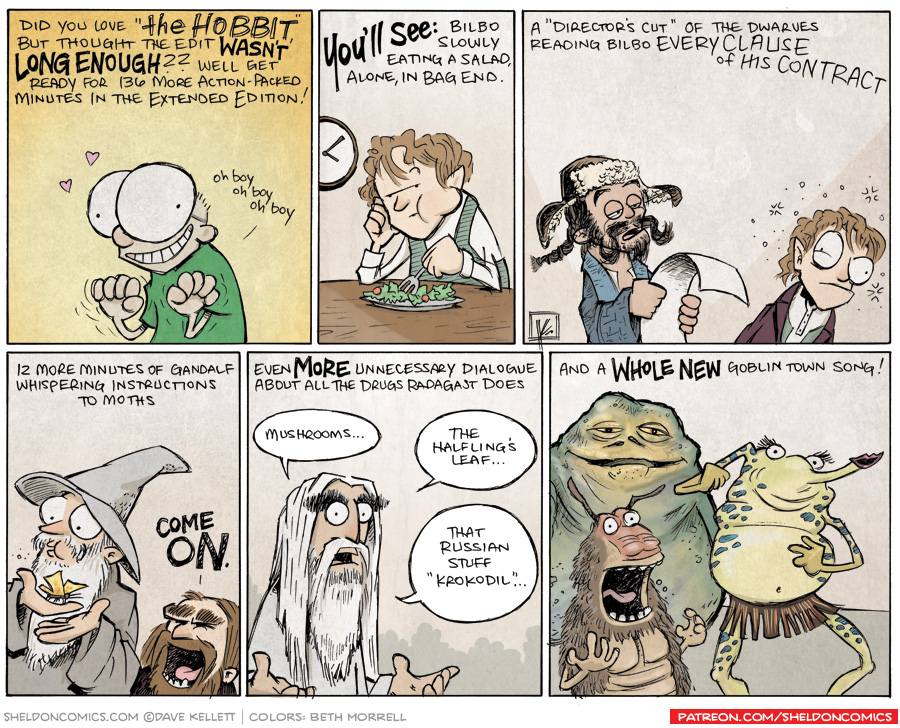 Thought "The Hobbit" wasn't long enough? - Sheldon® Comic Strip