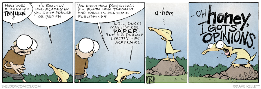 Duck Tenure, part 2 - Sheldon® Comic Strip