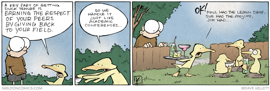 Duck Tenure, part 3 - Sheldon® Comic Strip