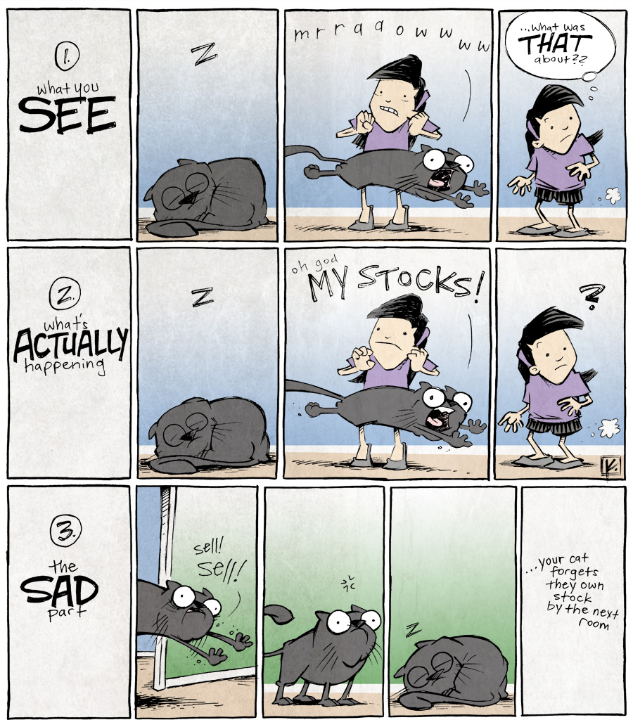 Your Cat & The Stockmarket - Sheldon® Comic Strip
