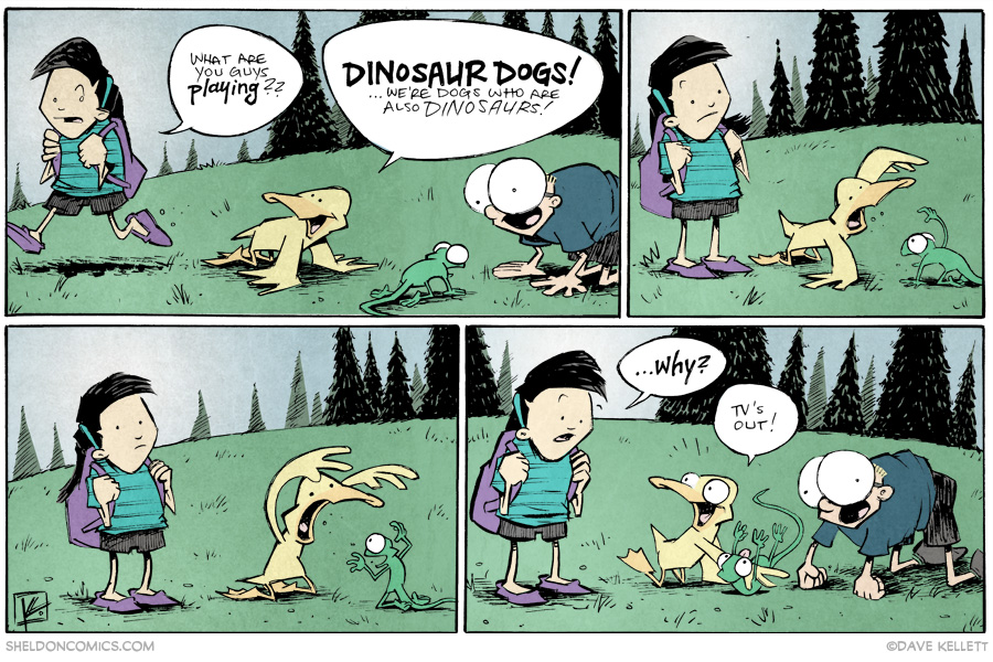 Dinosaur Dogs - Sheldon® Comic Strip