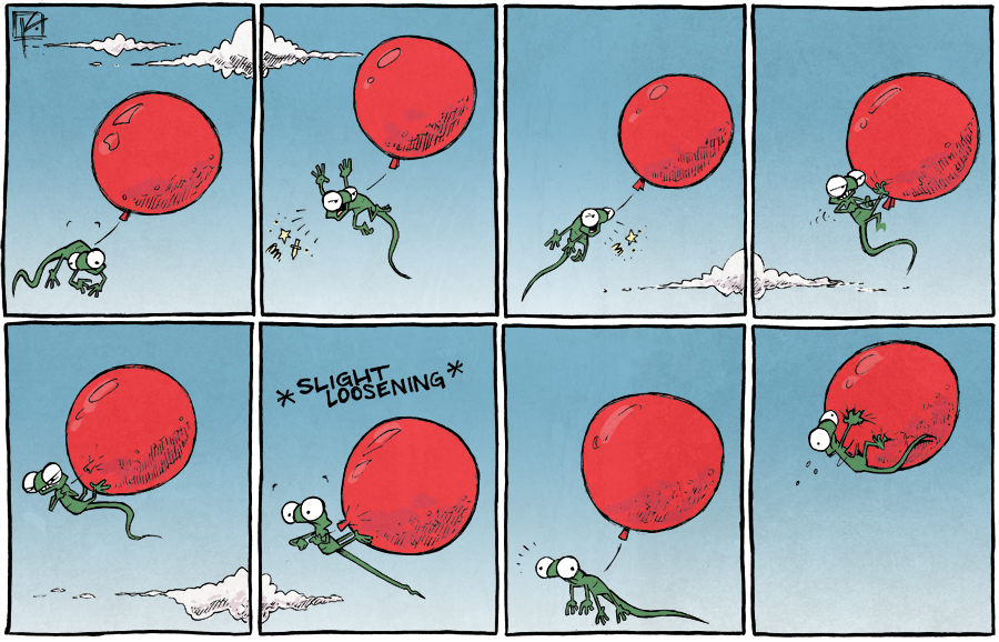Biting the hand that floats you - Sheldon® Comic Strip
