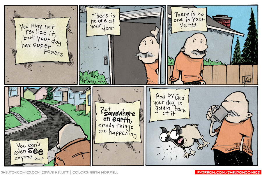 Your Dog Has Super Powers - Sheldon® Comic Strip