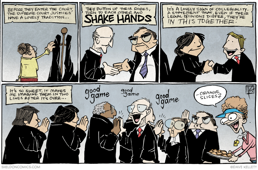 Real Life Traditions of the Supreme Court - Sheldon® Comic Strip