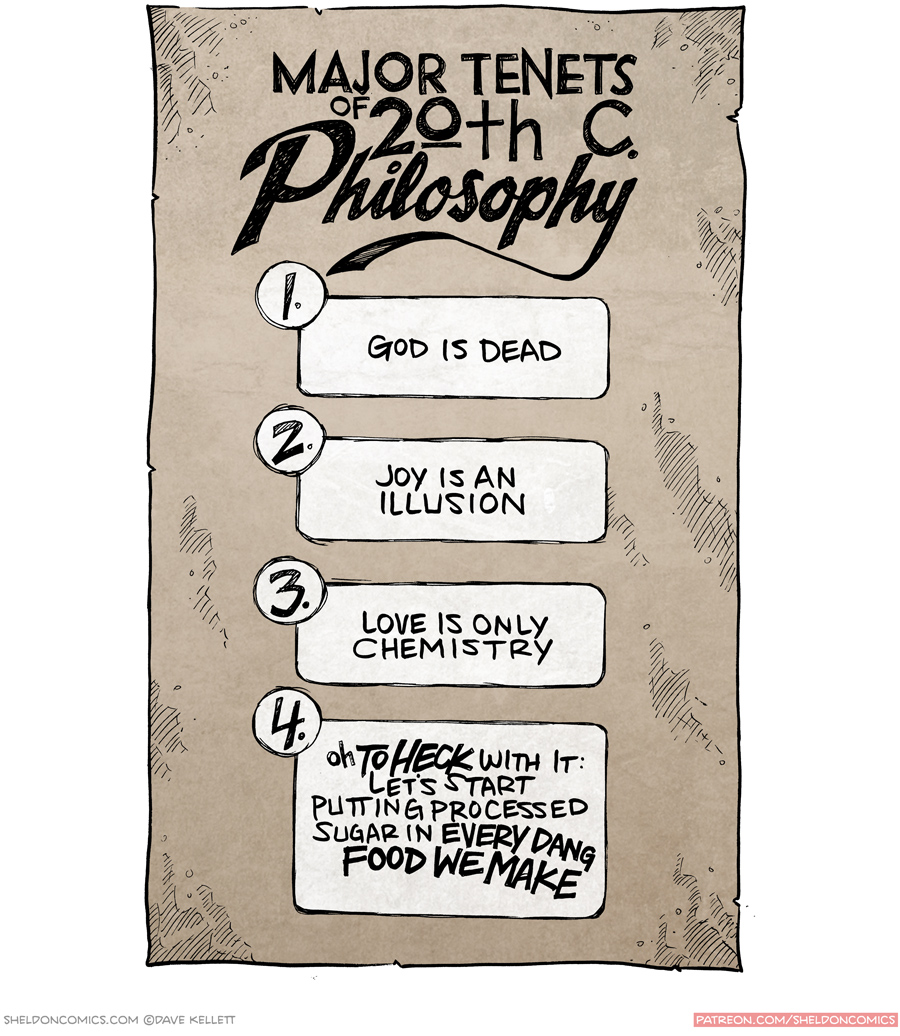 Major Tenets of 20th C. Philosophy - Sheldon® Comic Strip