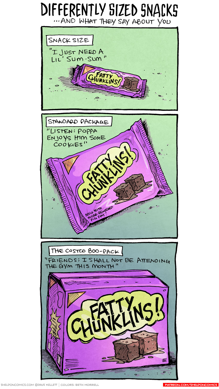 Differently Sized Snacks, And What They Say About You - Sheldon® Comic ...