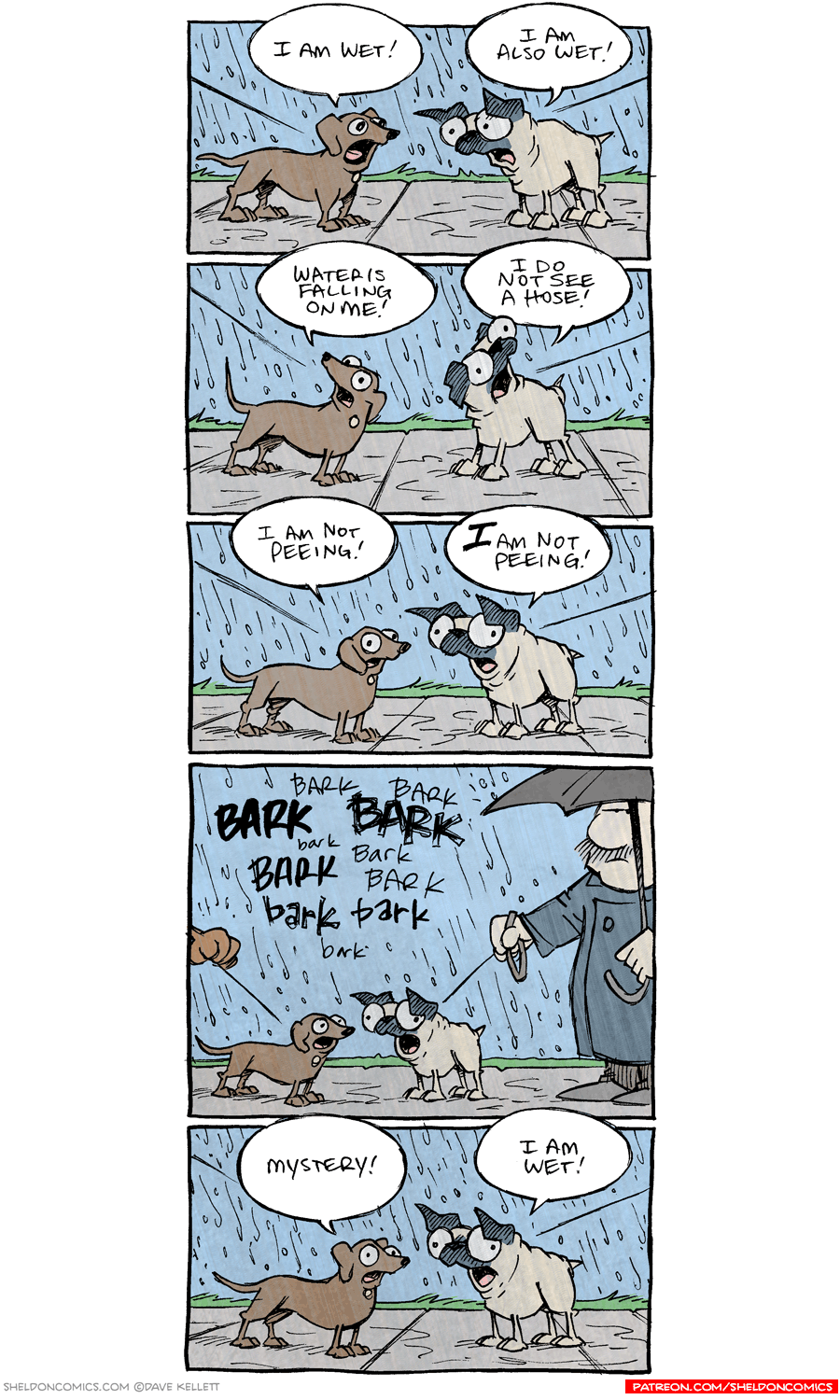 I am wet! - Sheldon® Comic Strip