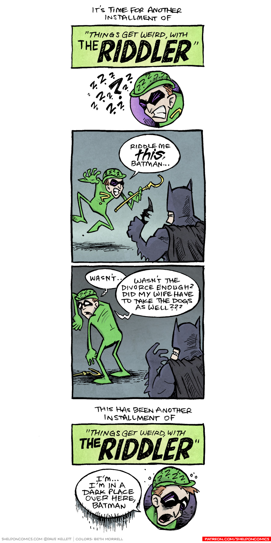 Things Get Weird with the Riddler Again - Sheldon® Comic Strip
