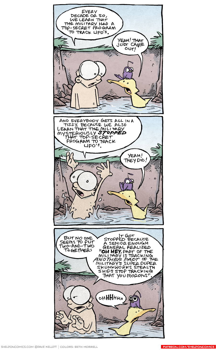 UFO's!??! - Sheldon® Comic Strip