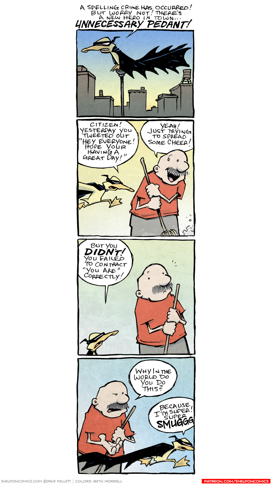 Unnecessary Pedant Returns - Sheldon® Comic Strip