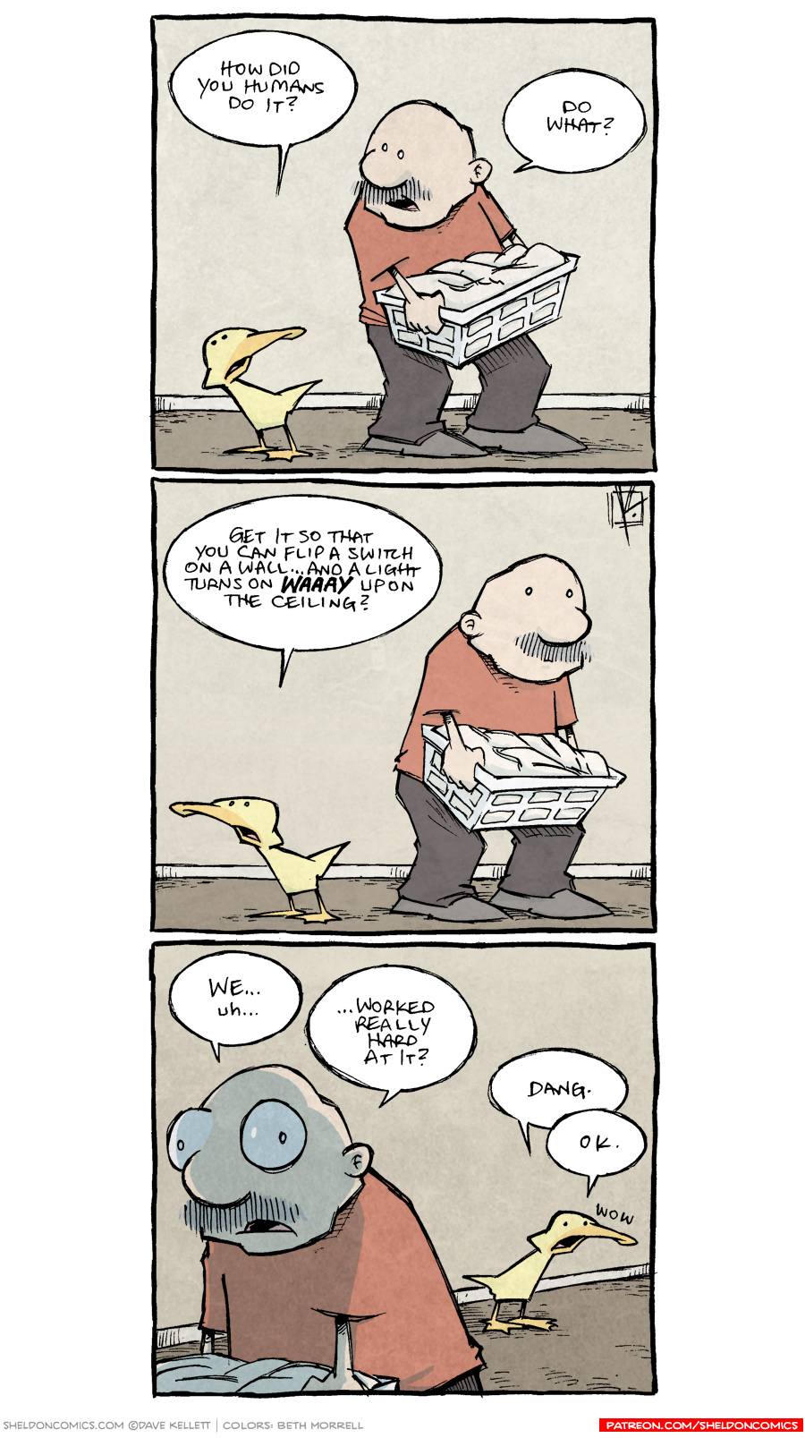 How do humans do it? - Sheldon® Comic Strip